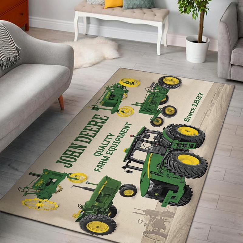 johndeere rug john deere farm tractor 02884 - Rustypod Store