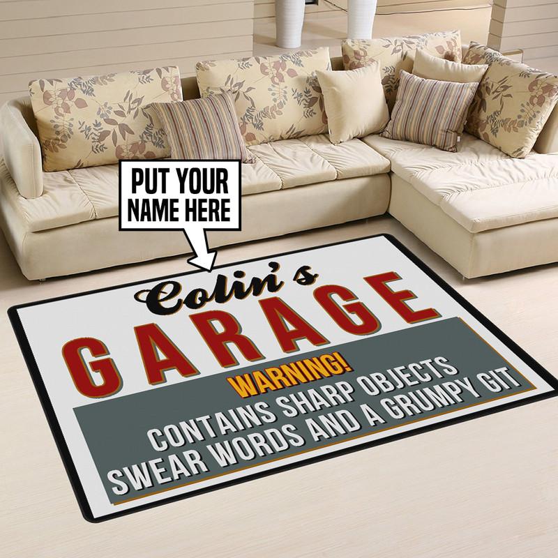 personalized garage rug 05471 - Rustypod Store