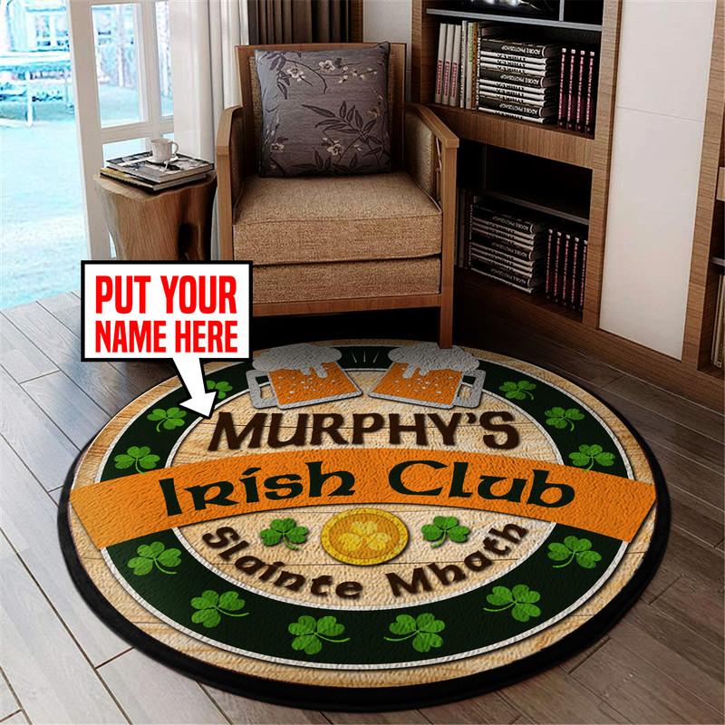 personalized irish pub round mat 05483 - Rustypod Store