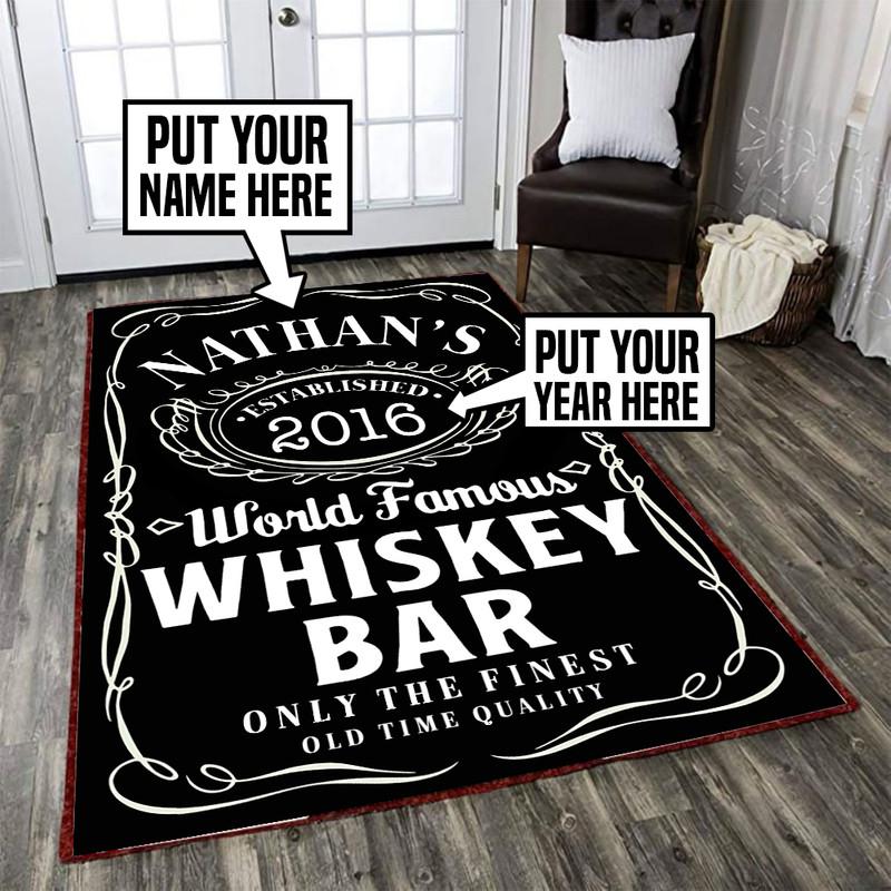 personalized whisky bar rug 05493 - Rustypod Store