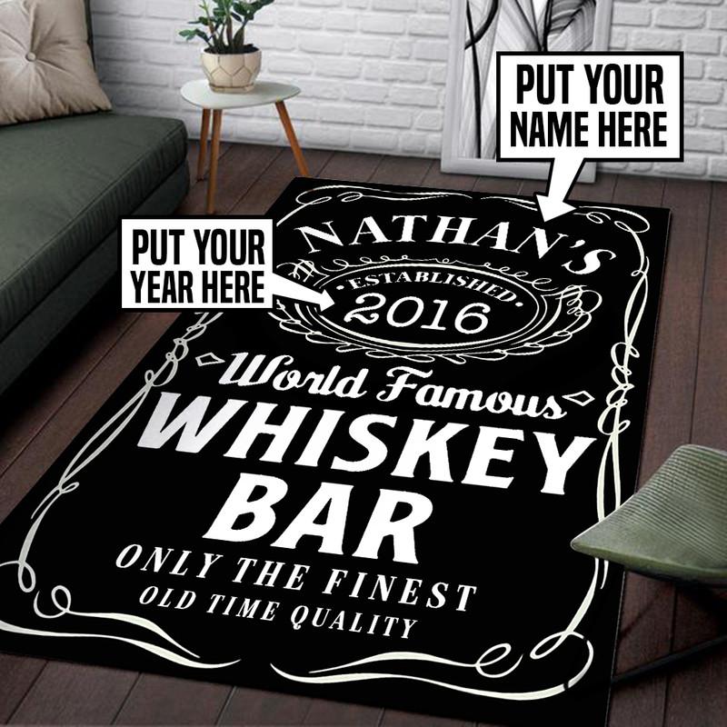 personalized whisky bar rug 05493 - Rustypod Store