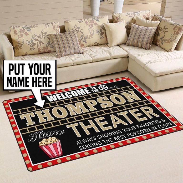 personalized home theater rug 05527 - Rustypod Store