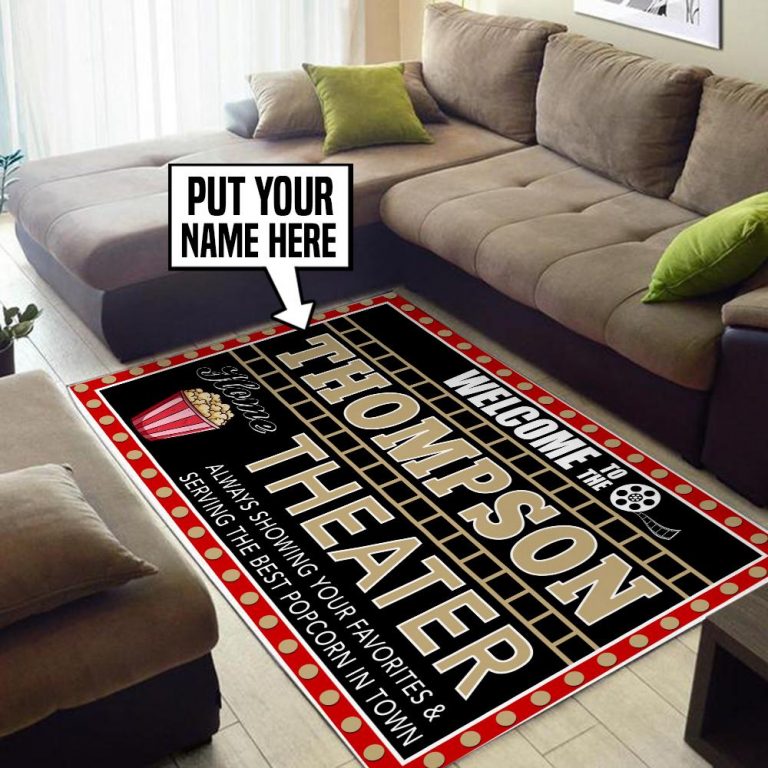 personalized home theater rug 05527 - Rustypod Store