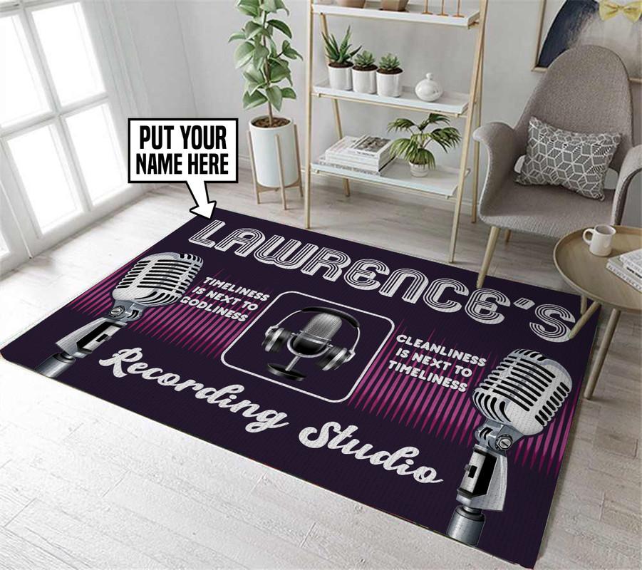 personalized recording studio rug 05653 - Rustypod Store