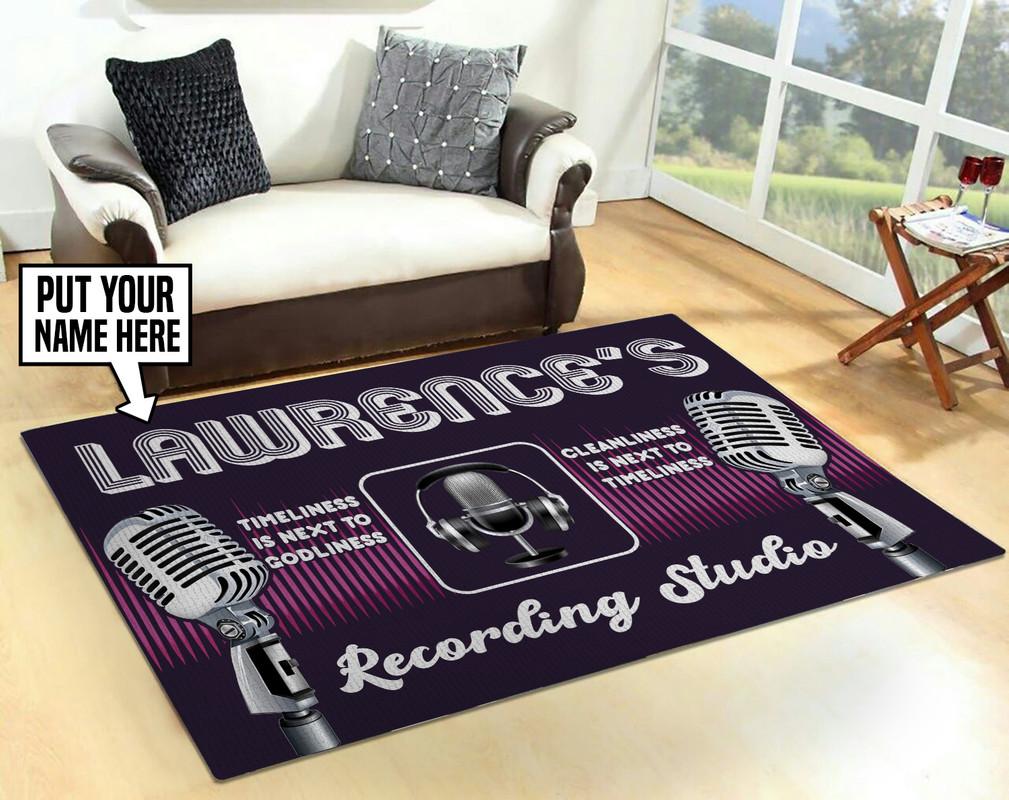 personalized recording studio rug 05653 - Rustypod Store