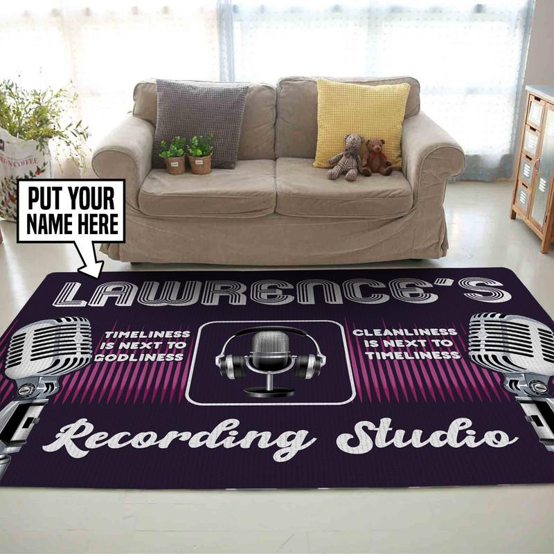 personalized recording studio rug 05653 - Rustypod Store