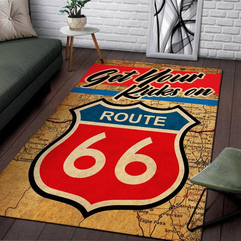 get your kicks on route 66 rug 06022 - Rustypod Store
