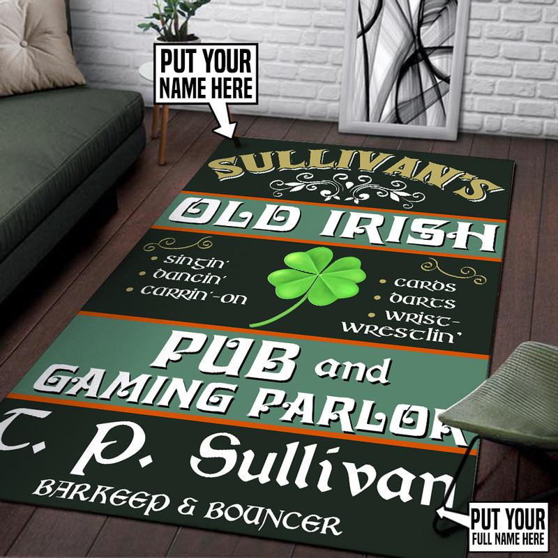 personalized irish pub rug 06236 - Rustypod Store