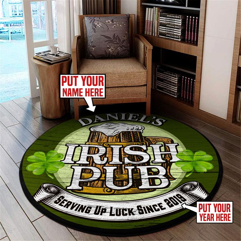 personalized irish pub round mat 06250 - Rustypod Store