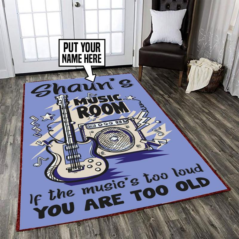 personalized music room rug 06359 - Rustypod Store