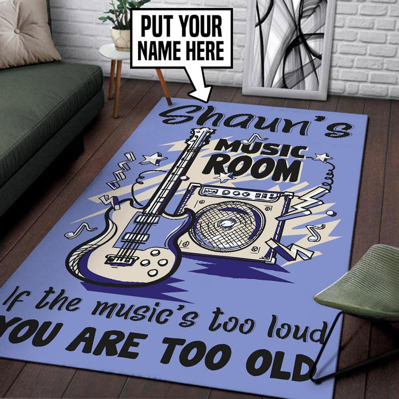 personalized music room rug 06359 - Rustypod Store
