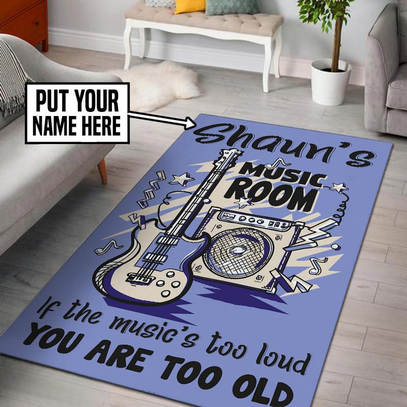 personalized music room rug 06359 - Rustypod Store