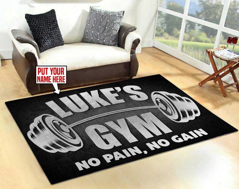 personalized gym room rug 06446 - Rustypod Store