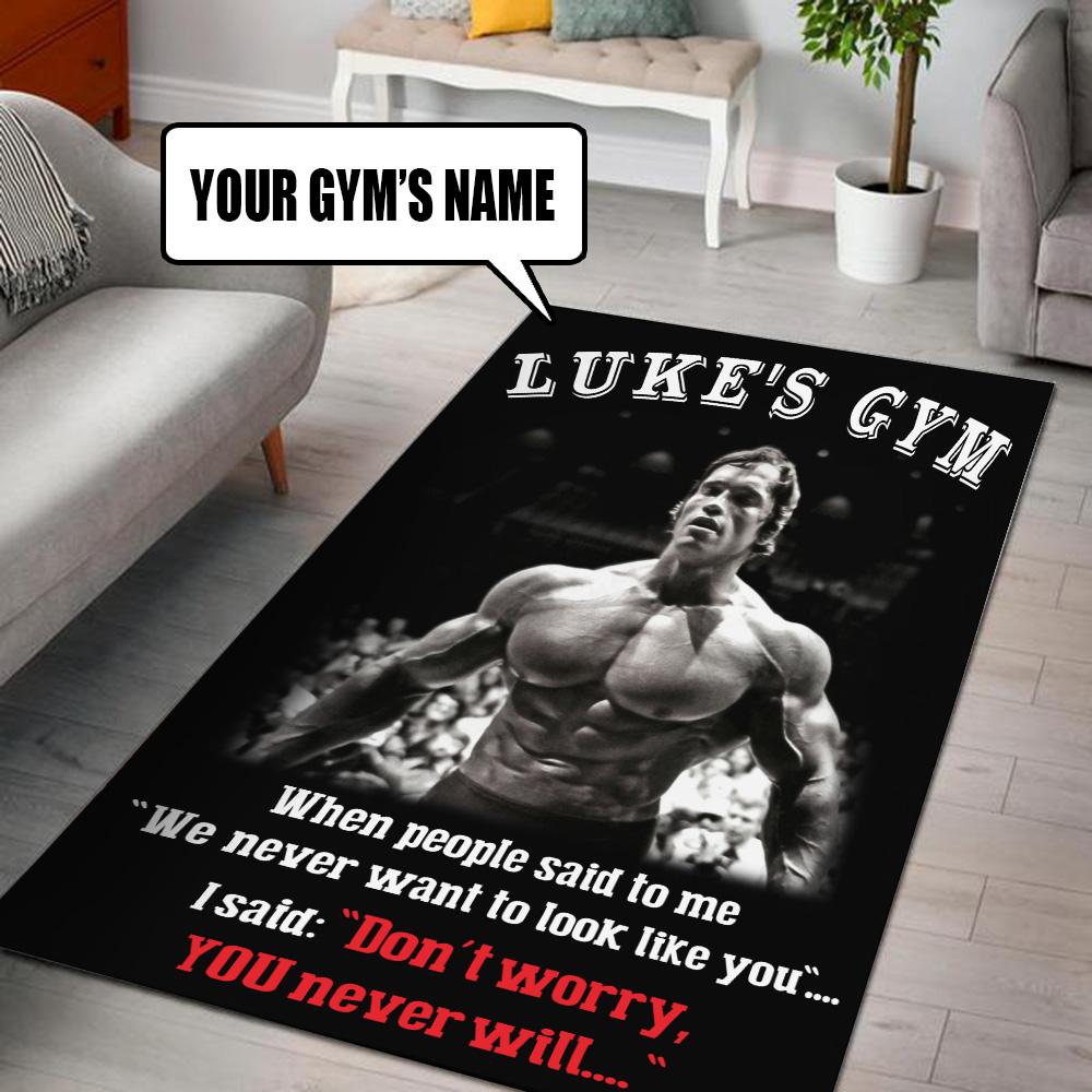personalized gym rug 06770 - Rustypod Store