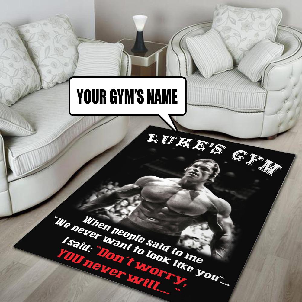 personalized gym rug 06770 - Rustypod Store