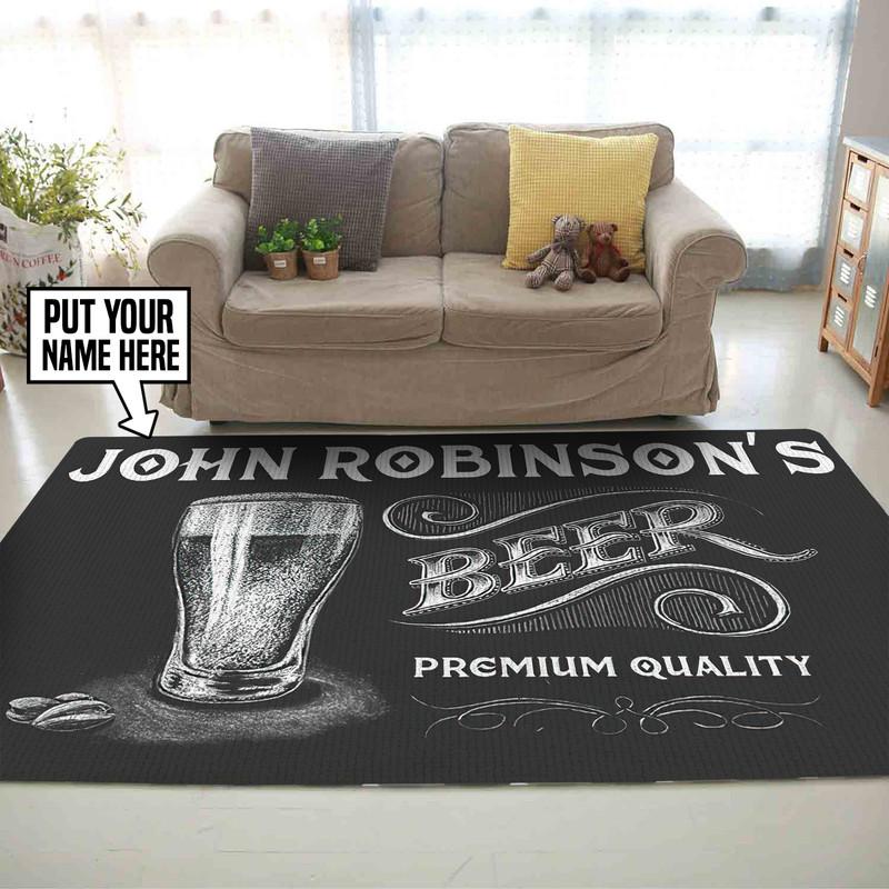 personalized Premium Beer rug 06884 - Rustypod Store