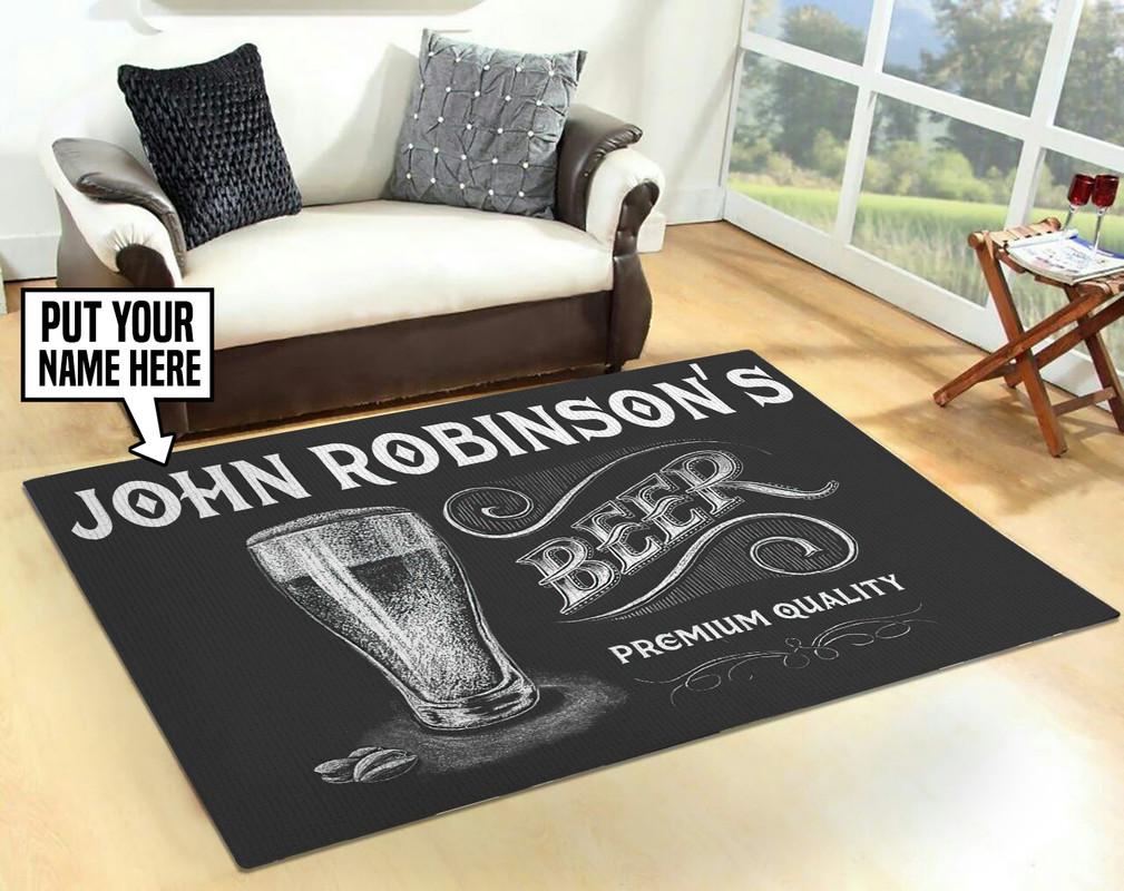 personalized Premium Beer rug 06884 - Rustypod Store