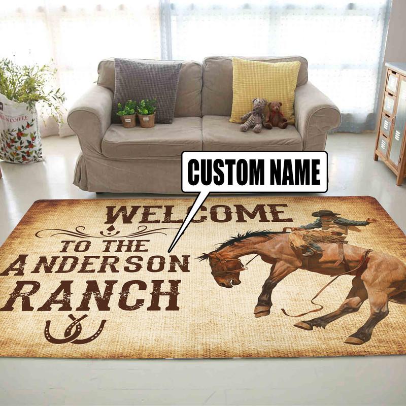 personalized ranch rug 06971 - Rustypod Store