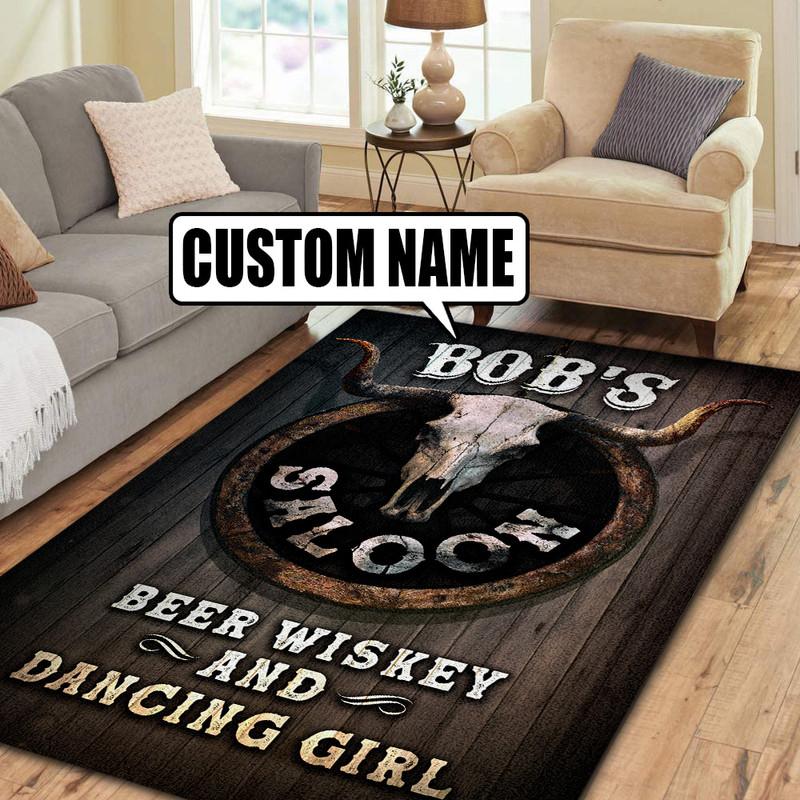 personalized saloon rug 06975 - Rustypod Store