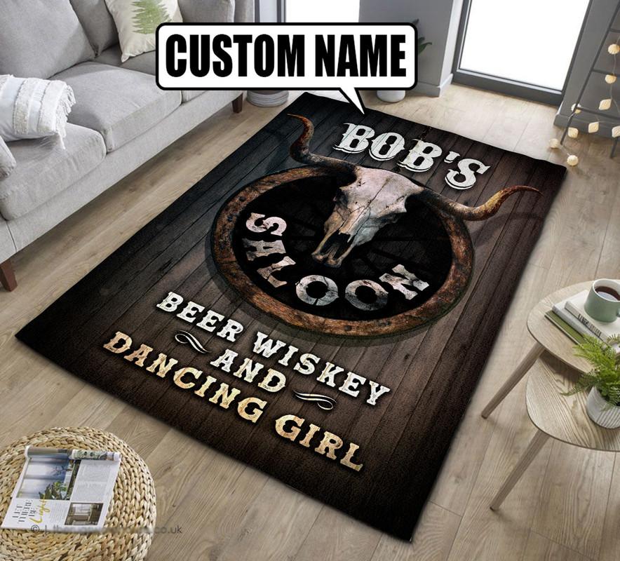 personalized saloon rug 06975 - Rustypod Store