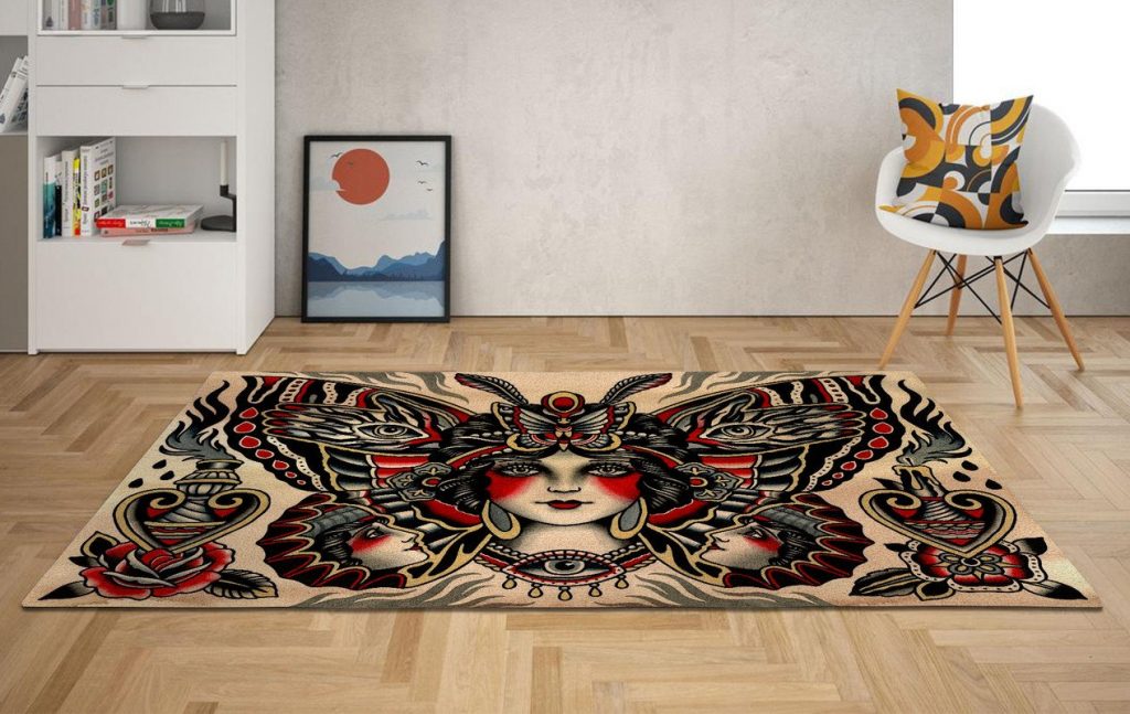 tattoo studio rug 07177 - Rustypod Store