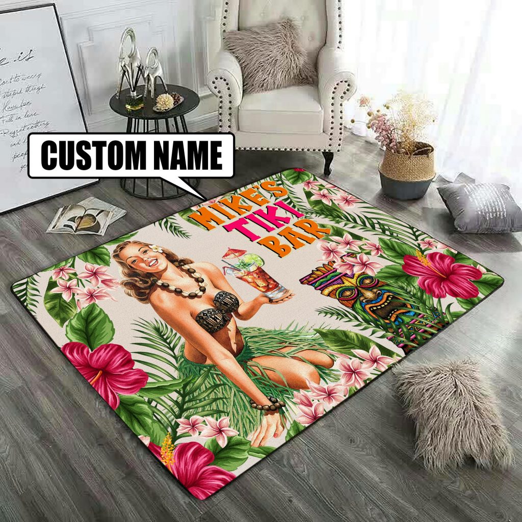 personalized tiki bar rug 07726 - Rustypod Store