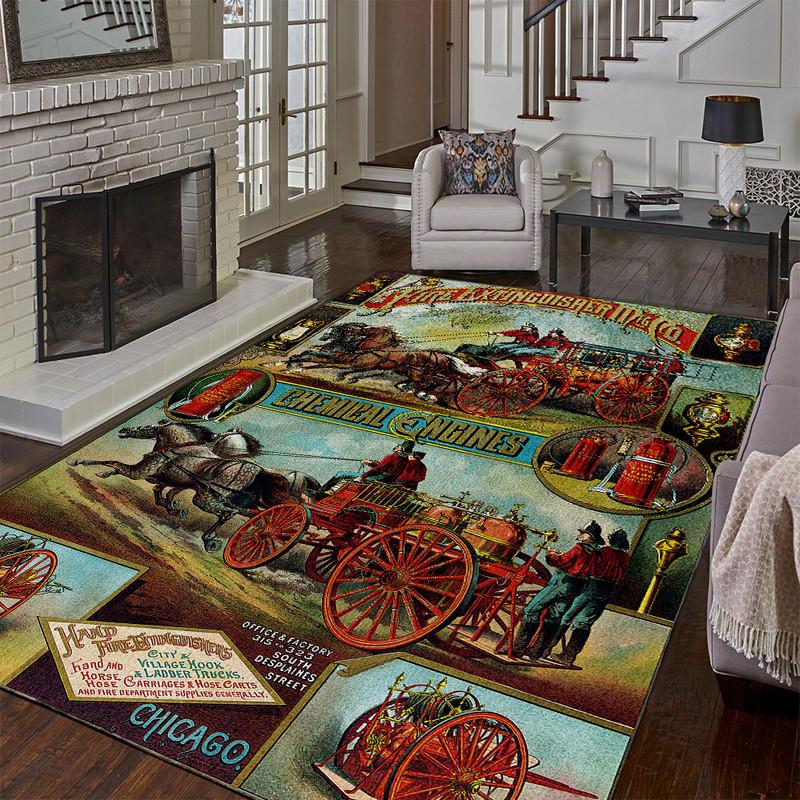 firefighter Fire Department - Brotherhood rug 07840 - Rustypod Store