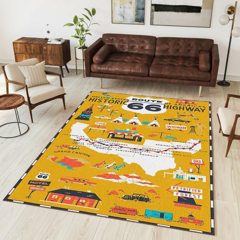 Route 66 rug 07950 - Rustypod Store
