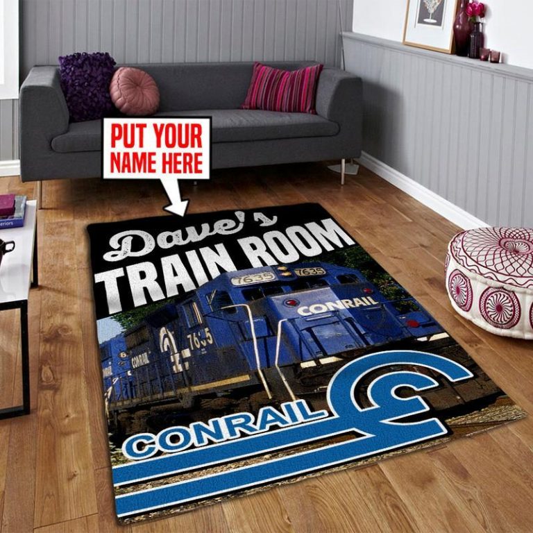 Personalized Conrail railroad rug 08529 - Rustypod Store
