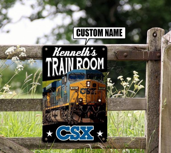 Personalized CSX railroad printed Metal Sign 08530 - Rustypod Store