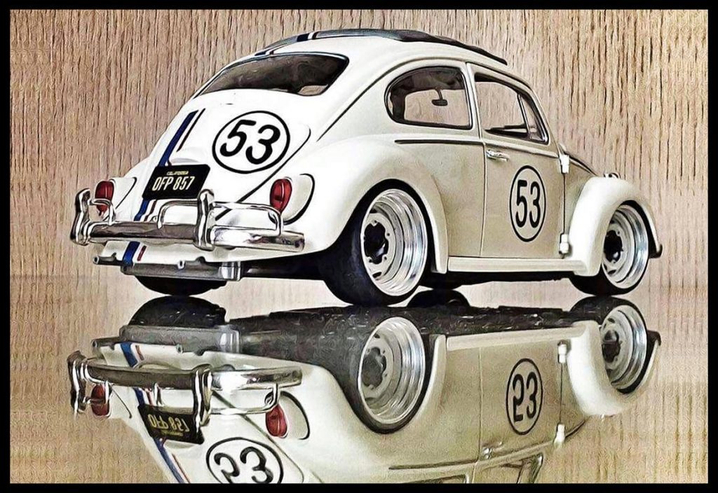 herbie the love bug canvas - Rustypod Store