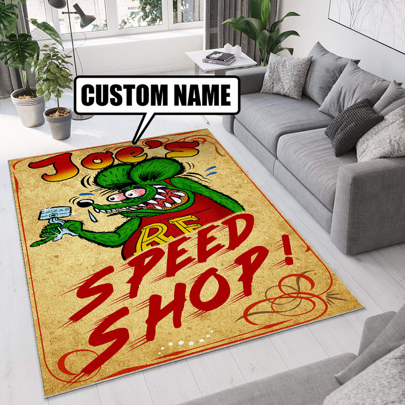 personalized speed shop | hot rod rug 08835 - Rustypod Store