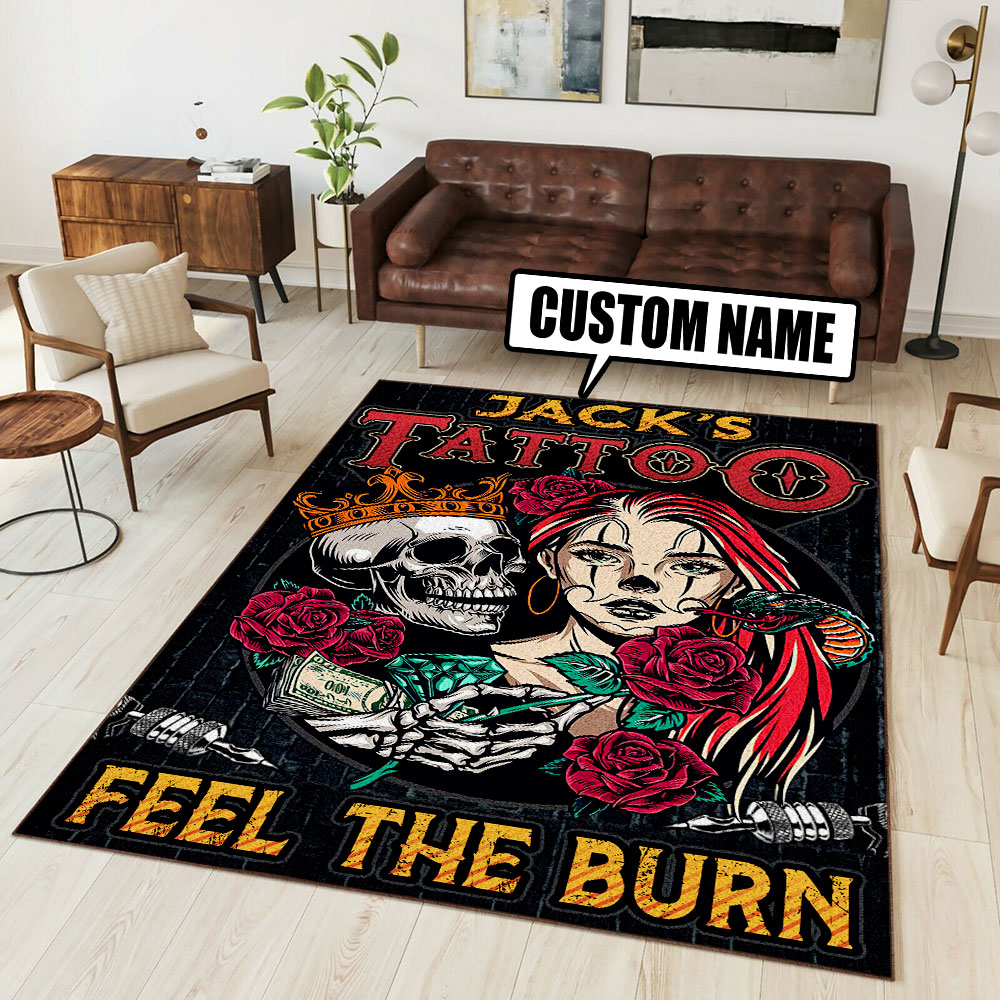 Personalized tattoo studio rug 09079 - Rustypod Store
