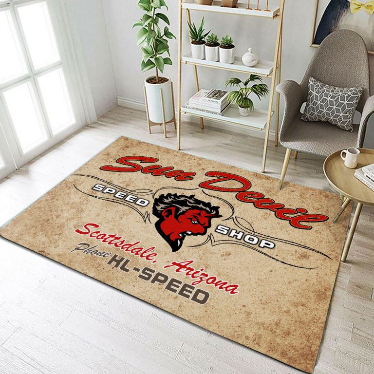 personalized speed shop | hot rod rug 09293 - Rustypod Store