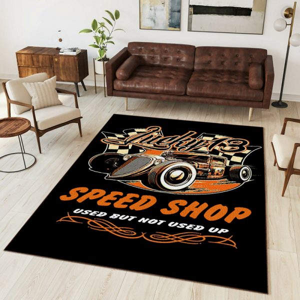LUCKY 13 SPEED SHOP HOT ROD RAT ROD rug 09297 - Rustypod Store