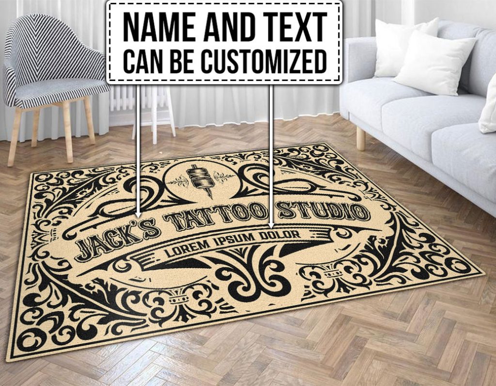 personalized tattoo studio rug 09385 - Rustypod Store