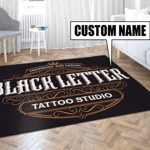 personalized tattoo studio rug 09390 - Rustypod Store