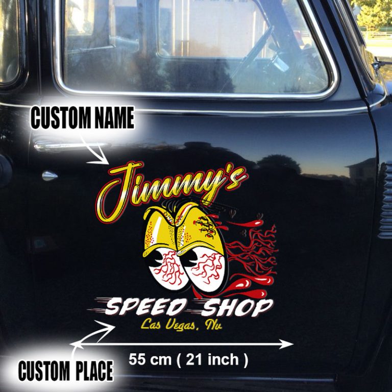 2 PCS personalized hot rod garage | speed shop | kustom kultrure | old ...
