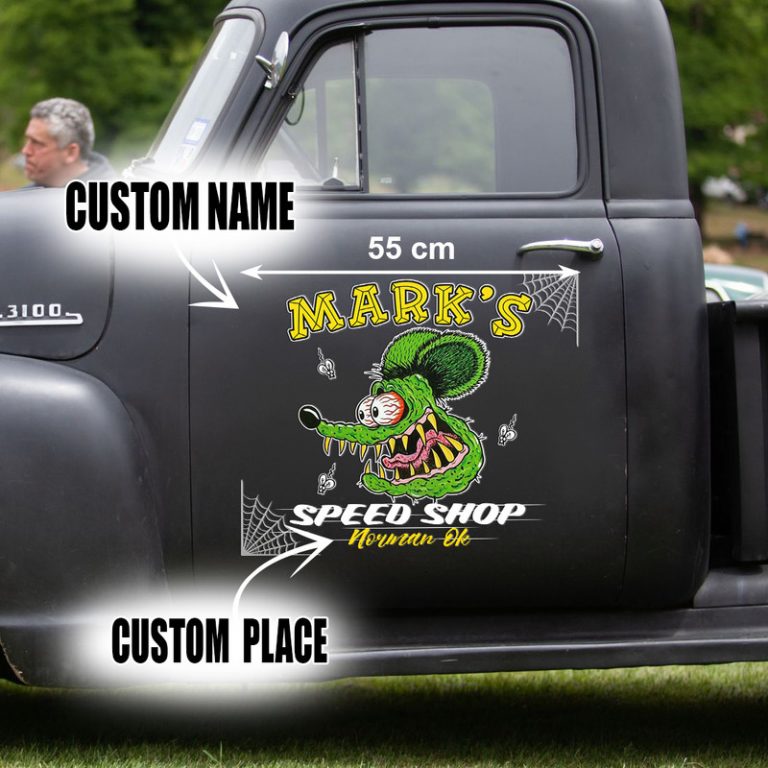 2 PCS personalized hot rod garage | speed shop | kustom kultrure | old ...