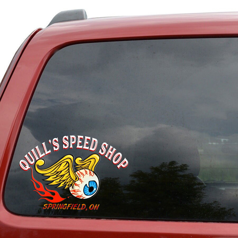 2 pcs personalized flying eyeball | hot rod garage | pinstriping set 02 ...