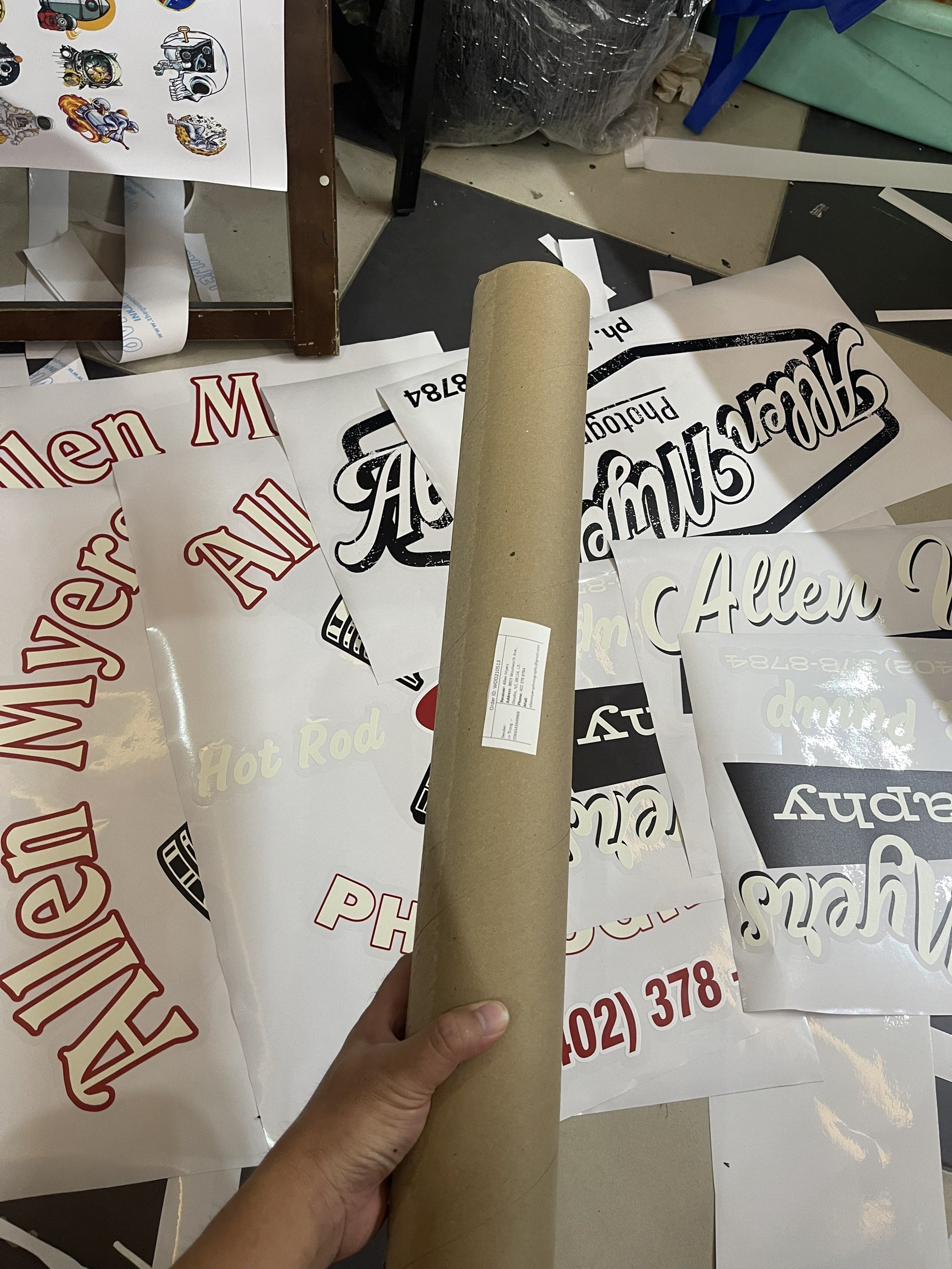 Personalized motorcycle lettering sticker 11343 - Rustypod Store