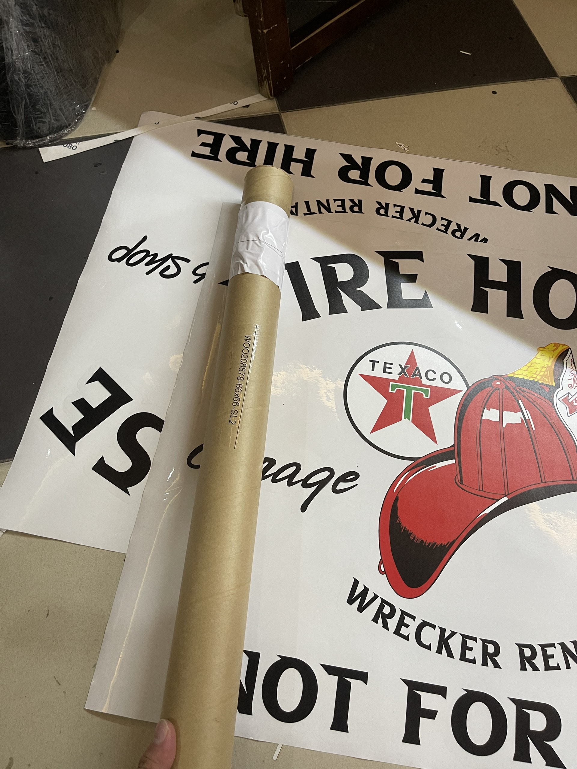 Personalized gasoline service lettering sticker 11388 - Rustypod Store