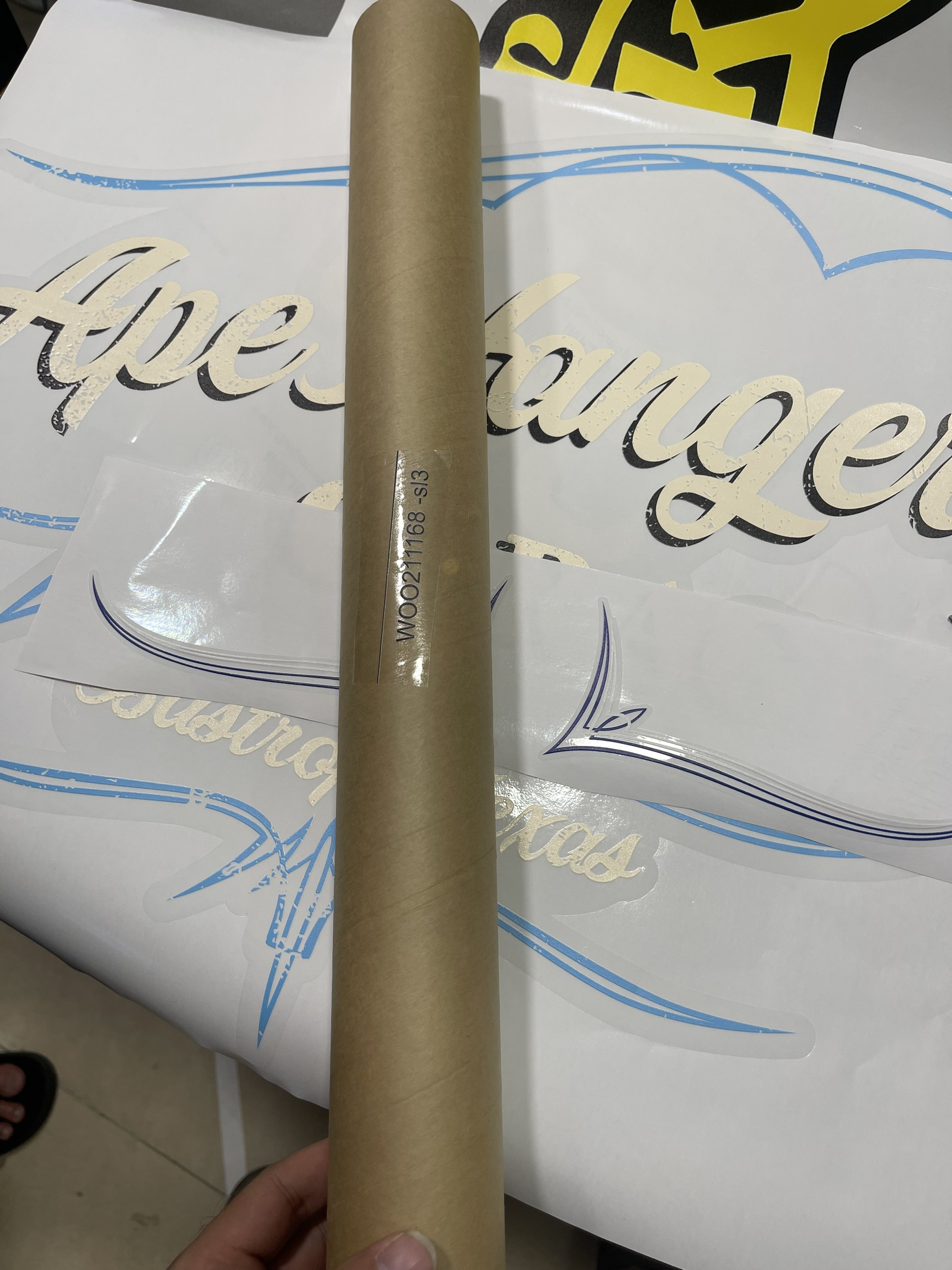 personalized pinstriping hand paint vinyl sticker 10372 - Rustypod Store