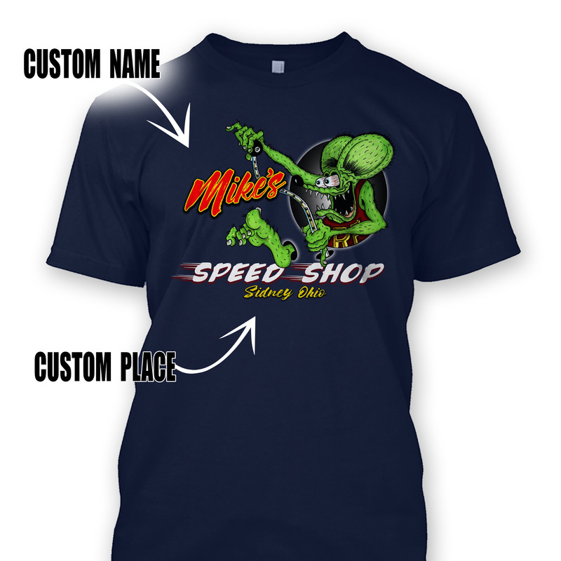 personalized hot rod garage | speed shop shirt 09643 - Rustypod Store