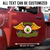2 pcs personalized rat rod | flying eyeball | kustom kulture | low brow ...