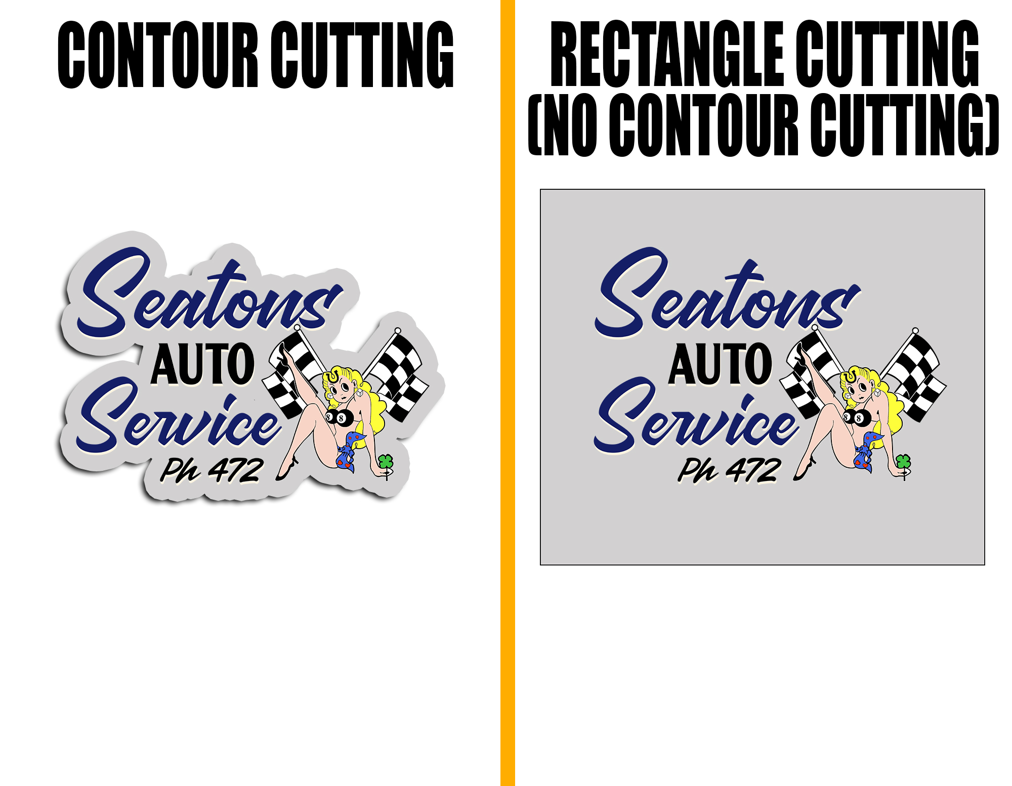 2 pcs personalized hot rod garage vinyl sticker 09885 - Rustypod Store