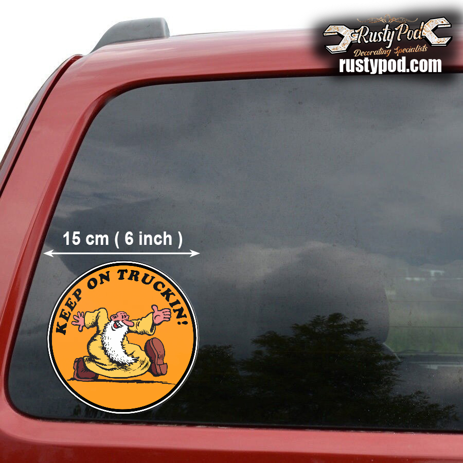 2 pcs KEEP ON TRUCKIN! CAR TRUCK HOT ROD RAT ROD set 02 vinyl stickers ...