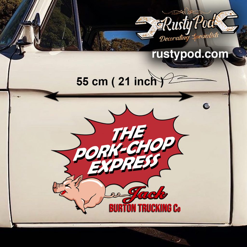 2 pcs PORK CHOP EXPRESS | hot rod garage | trucking vinyl sticker 09908 ...