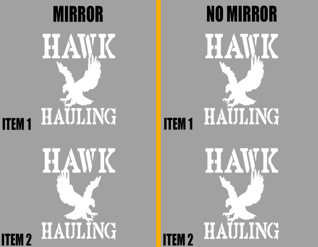 2 pcs hawk hauling co | trucker | over the top vinyl sticker 09917 ...