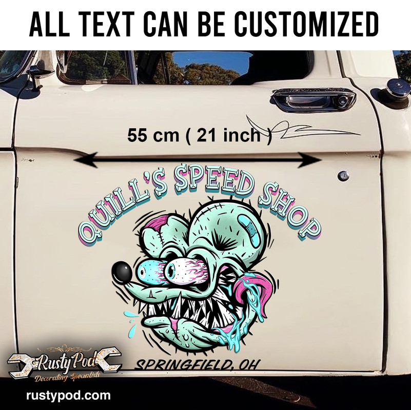 2 pcs personalized hot rod garage | pinstriping | lowbrow art | vintage ...
